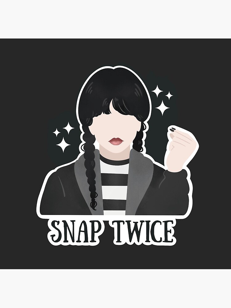 "Wednesday Addams Snap Twice Black" Art Print for Sale by ...