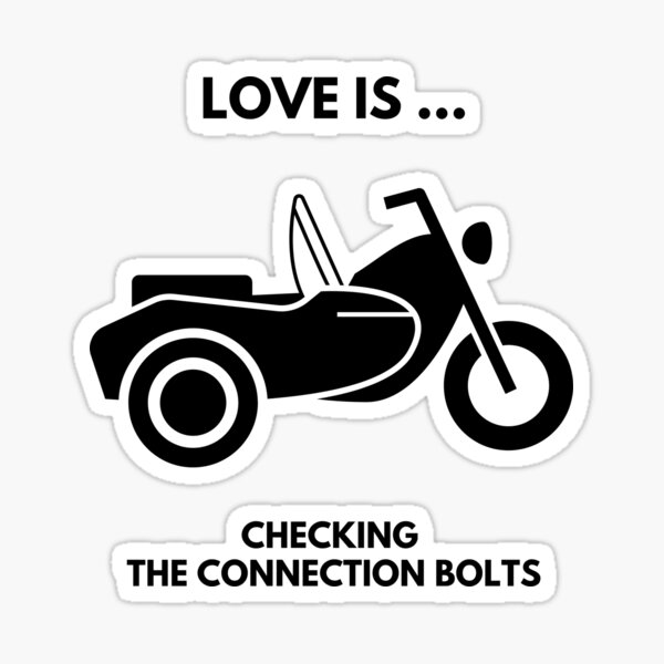 "SIdecar Love is... design." Sticker for Sale by MayaAndNora | Redbubble