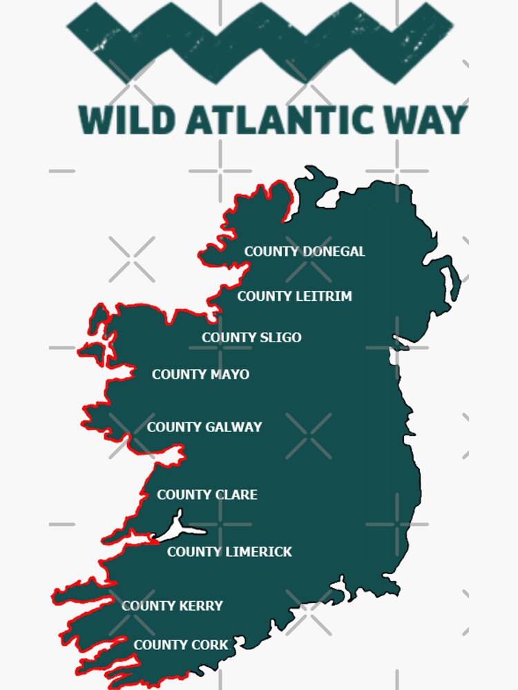 "The wild Atlantic way ,..2" Sticker for Sale by Dalway | Redbubble