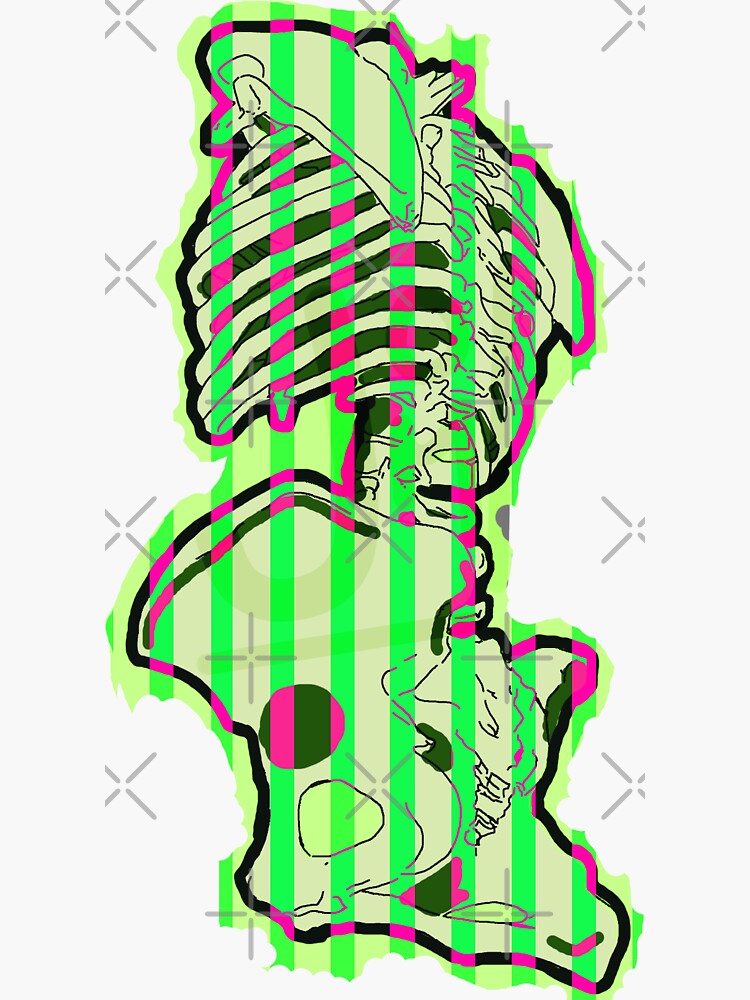 "Acid Skeleton" Sticker for Sale by fortiJ | Redbubble