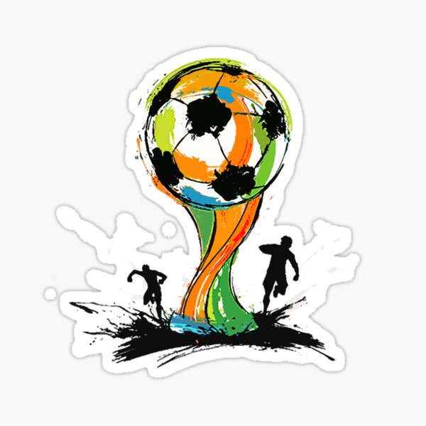 "Soccer with world Cup" Sticker for Sale by itsmas-design | Redbubble