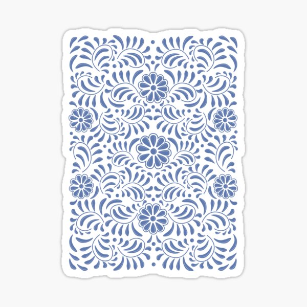 "Talavera light blue pattern" Sticker for Sale by Terevela | Redbubble