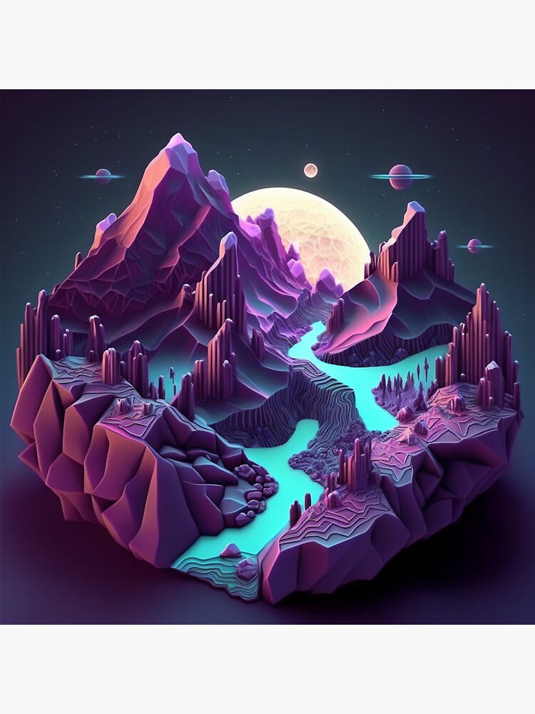 "Metaverse Gamer Design Purple Planet Fantasy Art" Sticker for Sale by ...