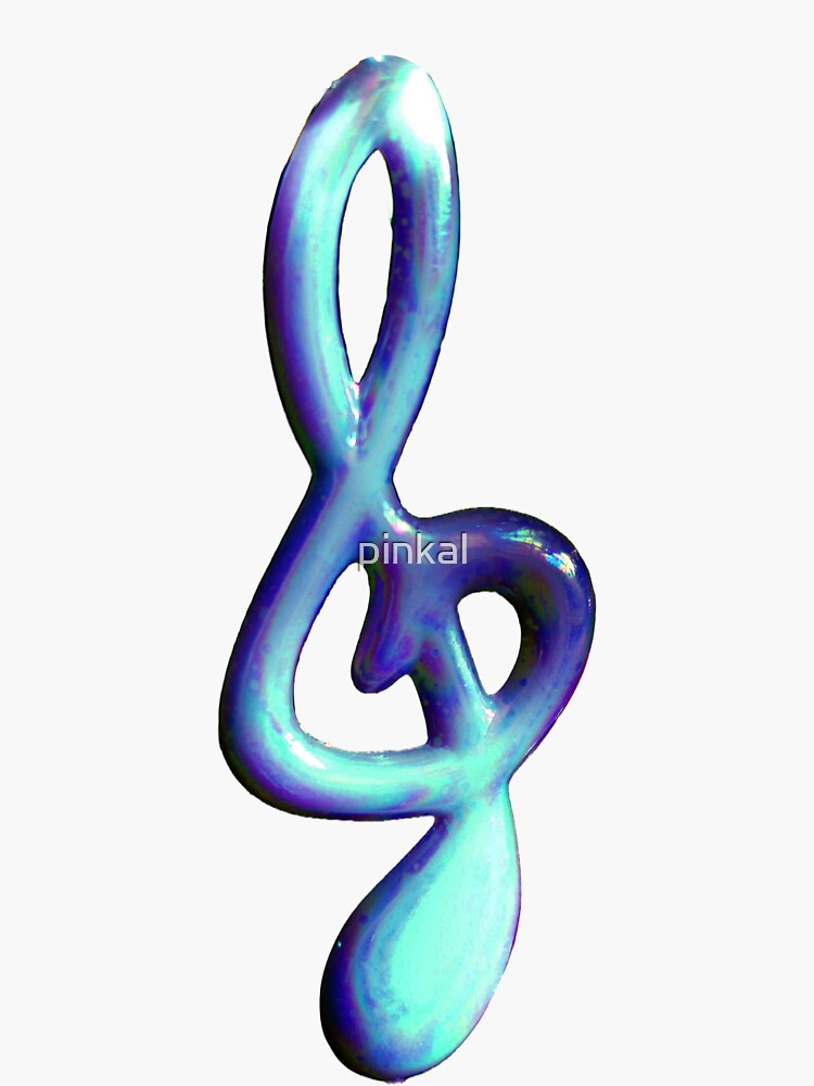 "Blue Treble clef" Sticker for Sale by pinkal | Redbubble