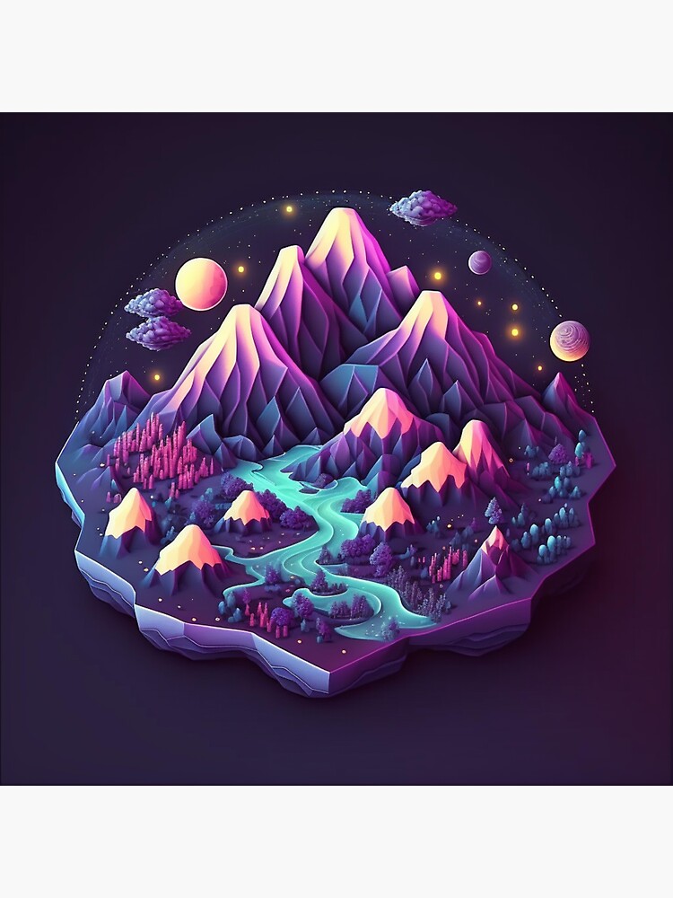 "Metaverse Gamer Design Purple Planet V3 Fantasy Art" Sticker for Sale ...