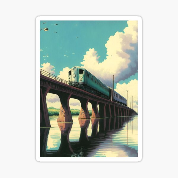 "Retro Anime Style Old Japanese Train" Sticker for Sale by KaPrints ...