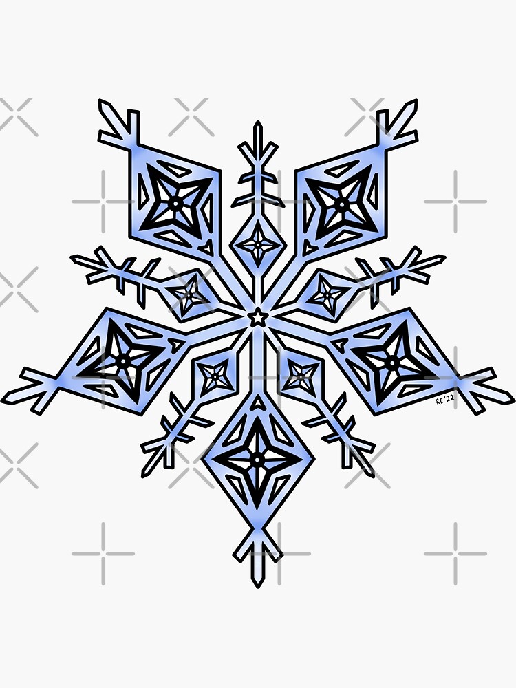 "Shuriken Snowflake" Sticker for Sale by RayRayViolet | Redbubble