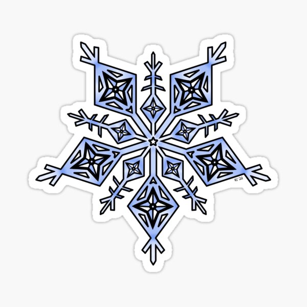 "Shuriken Snowflake" Sticker for Sale by RayRayViolet | Redbubble
