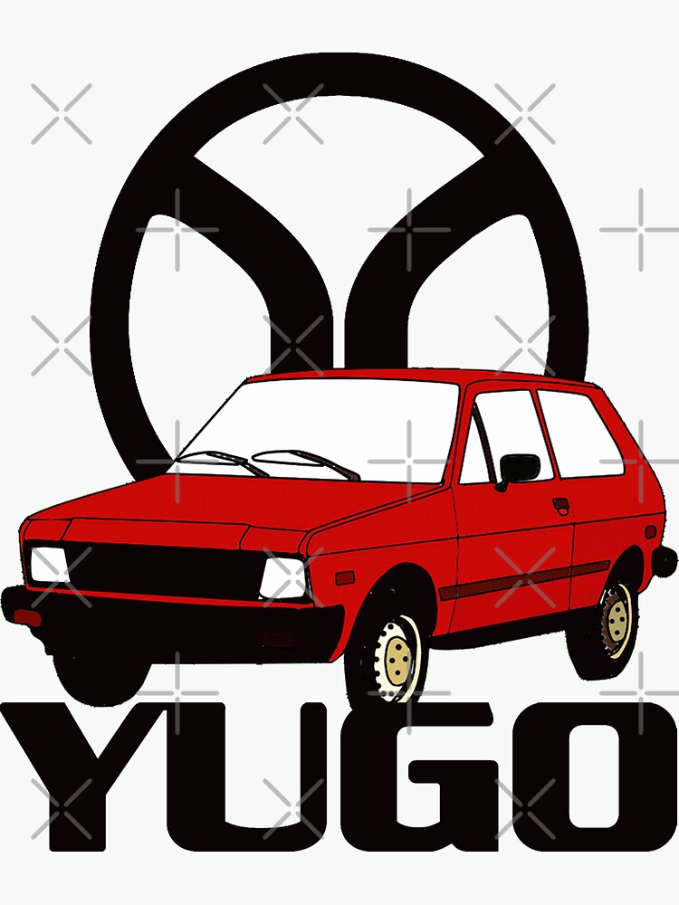 "YUGO - YUGOSLAVIAN CAR" Sticker for Sale by TheRetroCompany | Redbubble