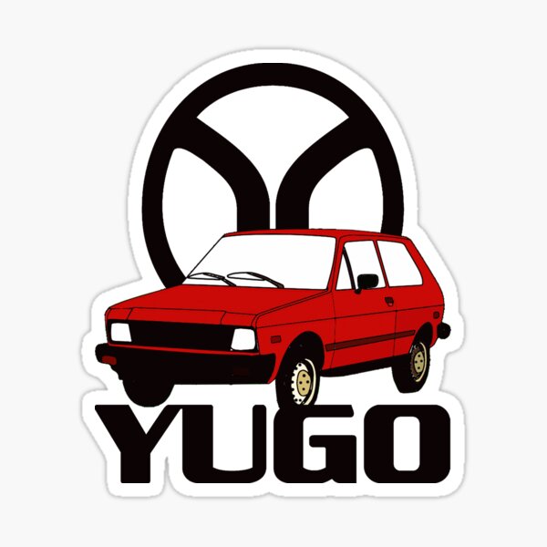 "YUGO - YUGOSLAVIAN CAR" Sticker for Sale by TheRetroCompany | Redbubble