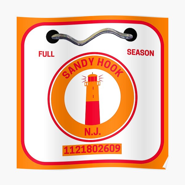 "Sandy Hook New Jersey Beach Badge" Poster for Sale by fearcity | Redbubble