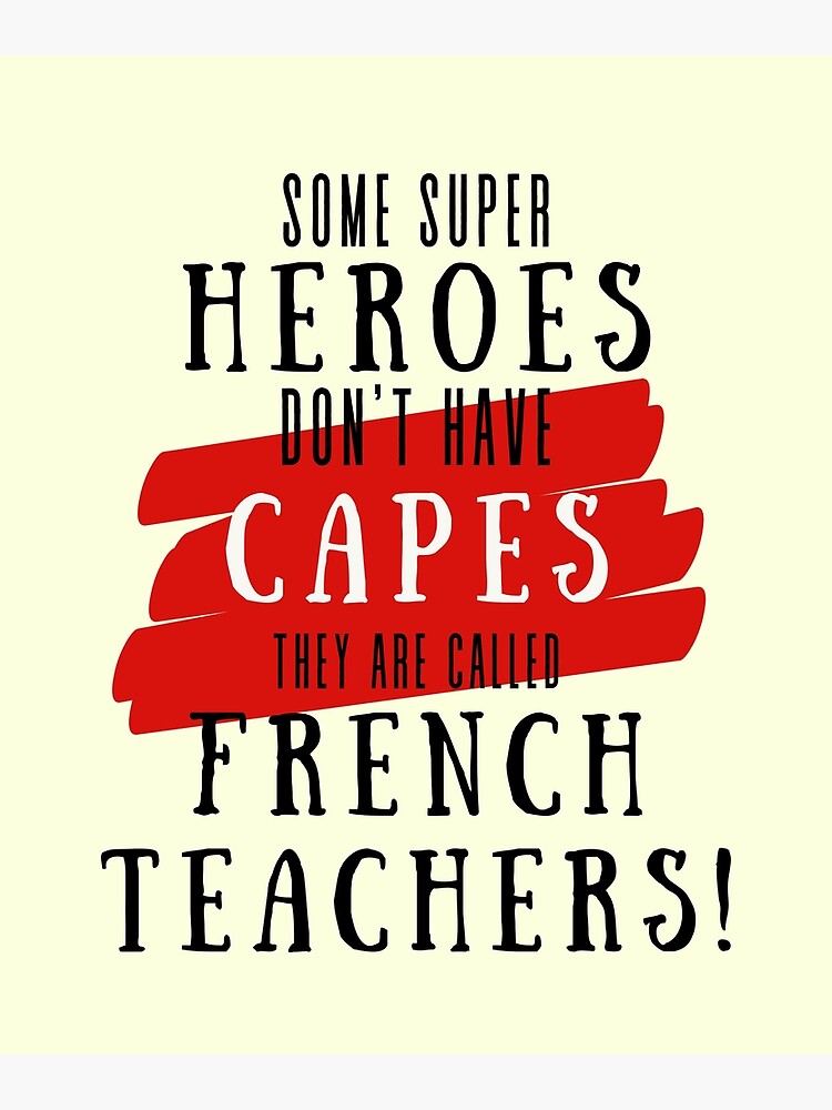 "Best French Teacher Appreciation Gift " Poster for Sale by ...
