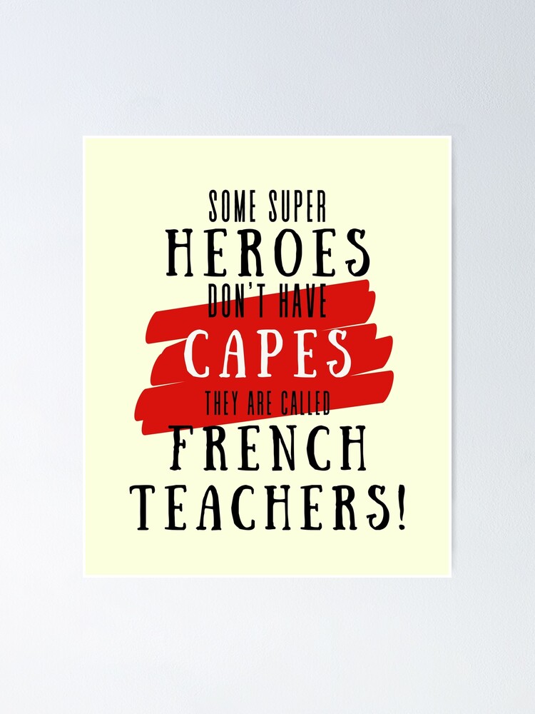 "Best French Teacher Appreciation Gift " Poster for Sale by ...