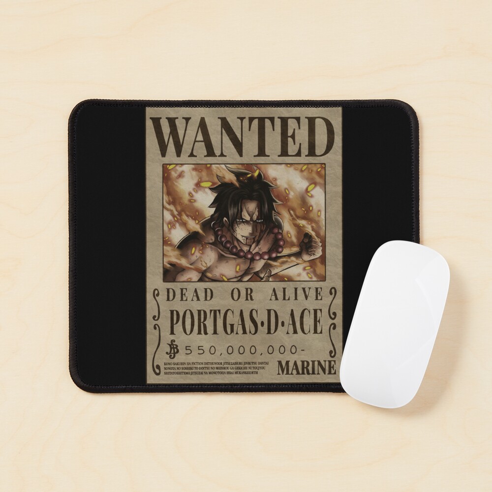 "Ace "Fire Fist" bounty Wanted One Piece Poster" Poster for Sale by One ...