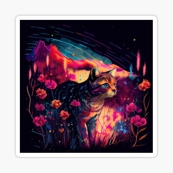 "Spirit animal : Cat" Sticker for Sale by CEVmemories | Redbubble