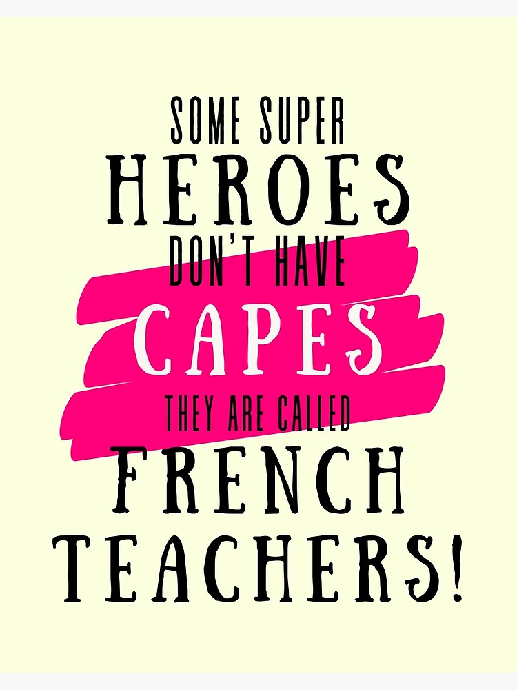 "Best French Teacher Appreciation Gift " Art Board Print for Sale by ...