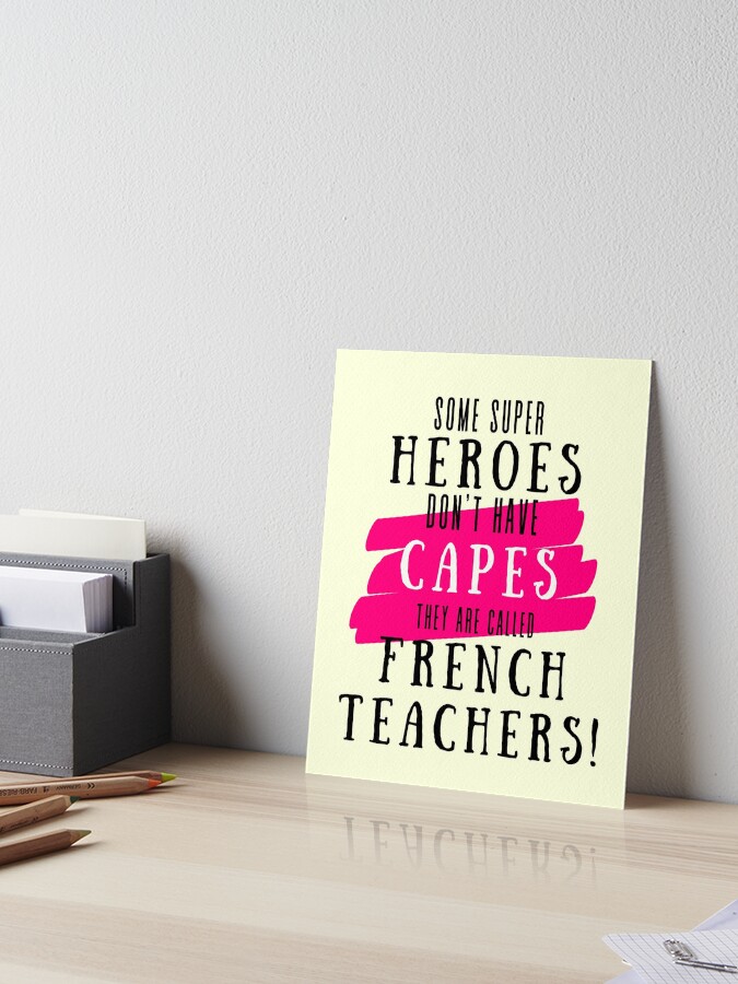 "Best French Teacher Appreciation Gift " Art Board Print for Sale by ...