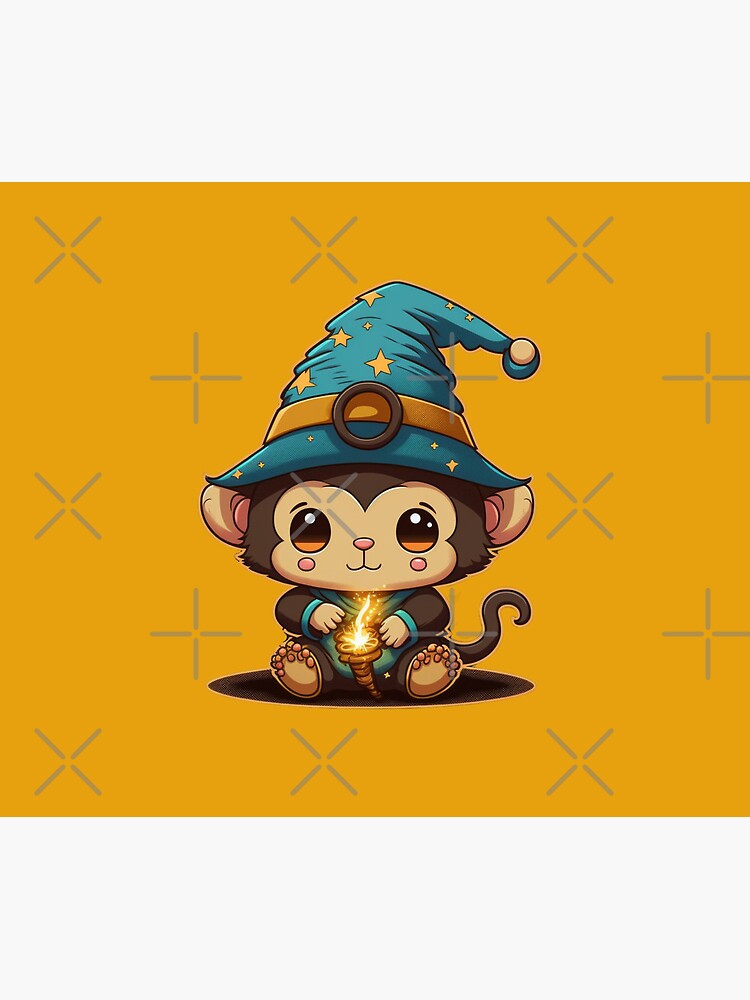 "Monkey Magic Cute Baby Wizard" Mouse Pad for Sale by Adorableware ...