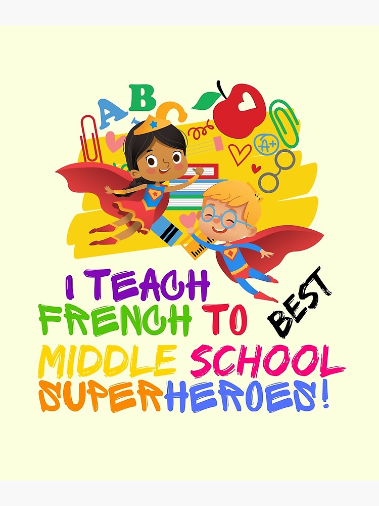 "Best French Teacher Appreciation Gift " Poster for Sale by ...