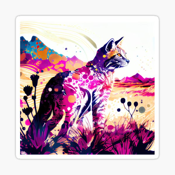 "Spirit animal : Cat" Sticker for Sale by CEVmemories | Redbubble