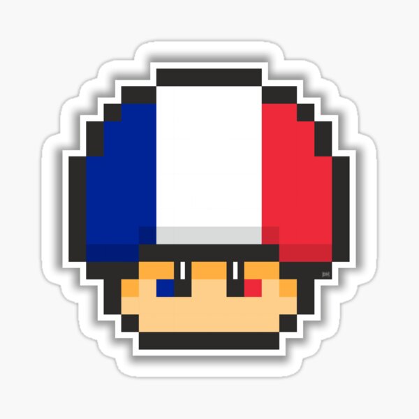 "KINOPIO FRANCE | pixel art" Sticker for Sale by PetterProjectx | Redbubble