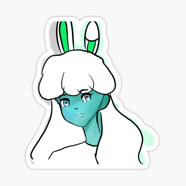 "Teal Rabbit Woman - TTRPG" Sticker for Sale by jolabrese | Redbubble