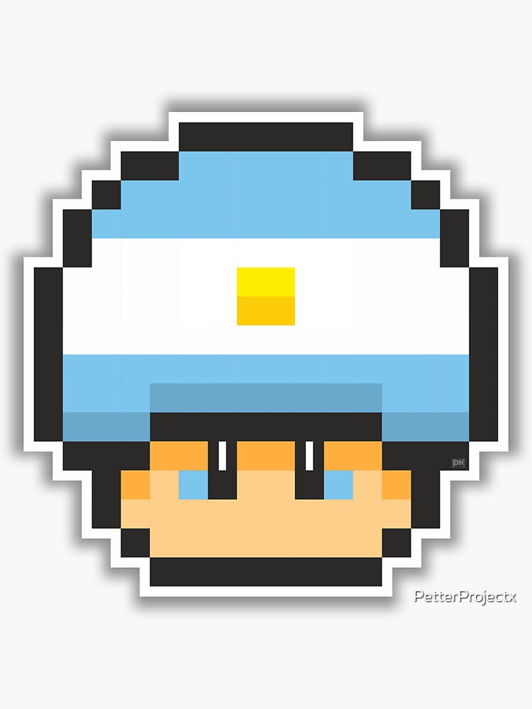 "KINOPIO ARGENTINA | pixel art" Sticker for Sale by PetterProjectx ...