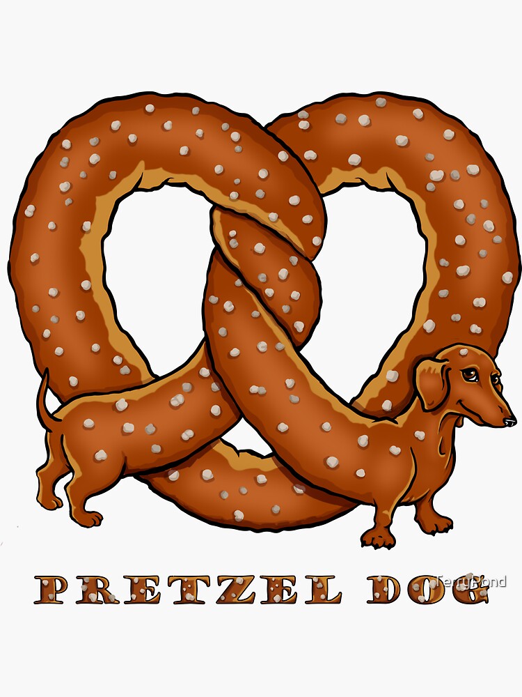 Pretzel Dog Dachshund Sticker For Sale By Terrypond Redbubble