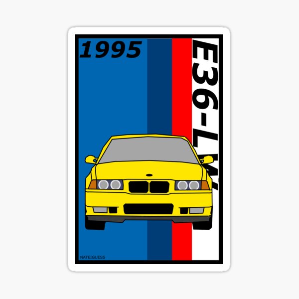 "Sports Car E36 Racing Design" Sticker for Sale by NatelGuess | Redbubble