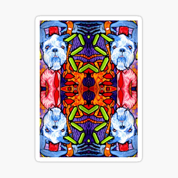 "Blue Pooch Reboot" Sticker for Sale by rayjmaraca | Redbubble