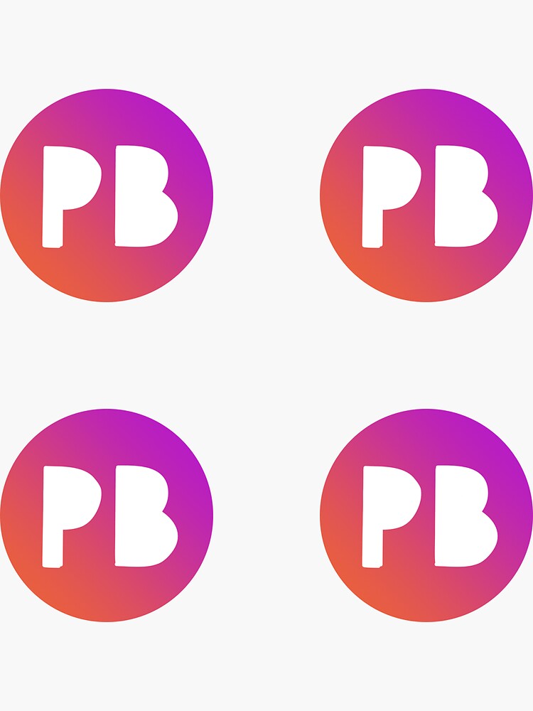 "PB gradient circle logo" Sticker for Sale by rusty-atat | Redbubble
