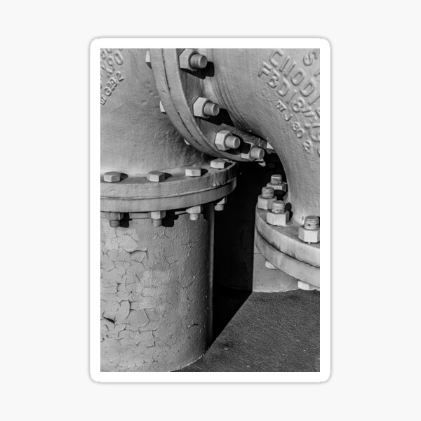 "Industrial Pipe in Black and White" Sticker for Sale by jecphotography ...
