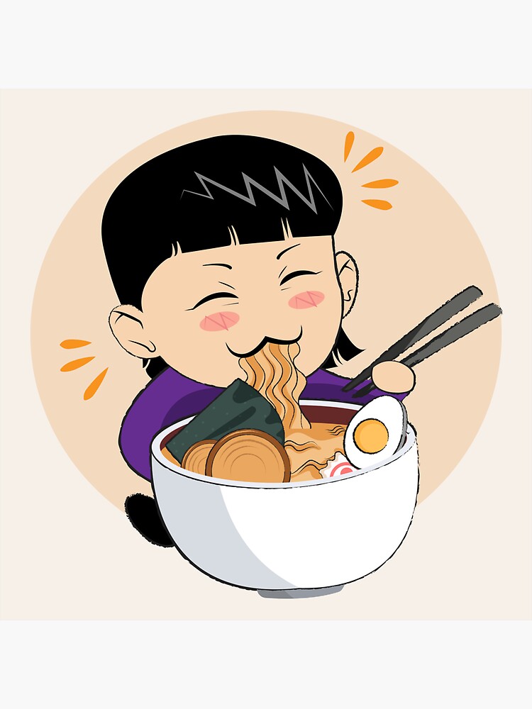 "Cute Ramen Girl" Sticker for Sale by LizzieMaka | Redbubble