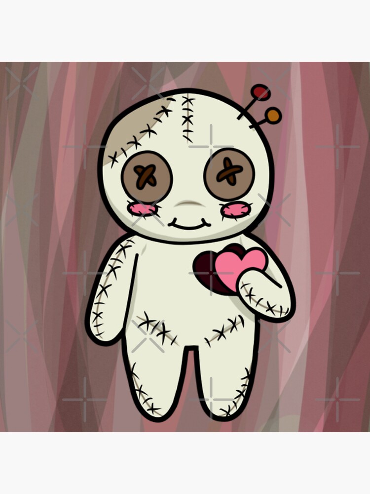 "Voodoo Doll Cute Pink" Sticker for Sale by ChonanDesigns | Redbubble