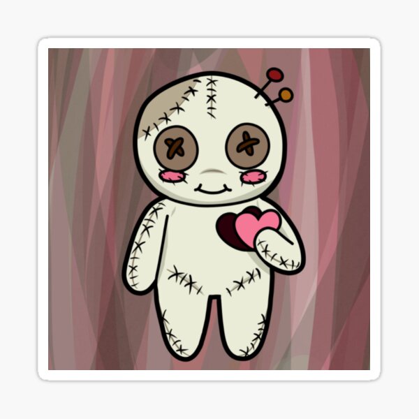 "Voodoo Doll Cute Pink" Sticker for Sale by ChonanDesigns | Redbubble