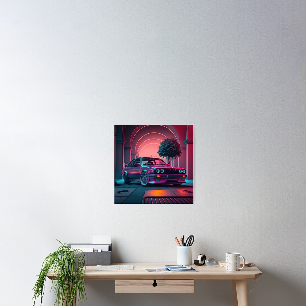"Retrowave Synthwave Sport Car E30" Poster for Sale by TortoPlus ...