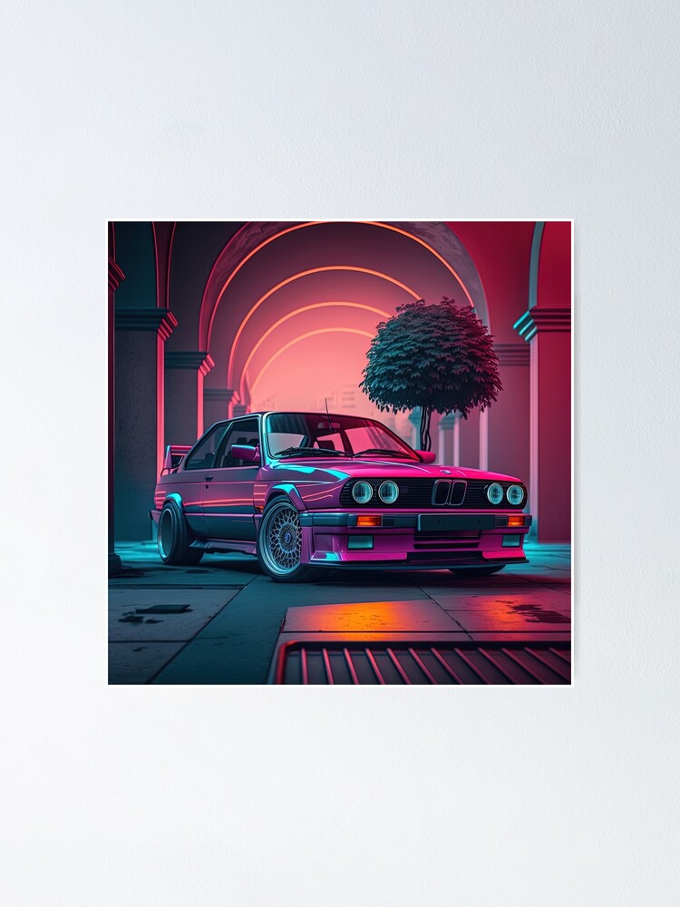 "Retrowave Synthwave Sport Car E30" Poster for Sale by TortoPlus ...