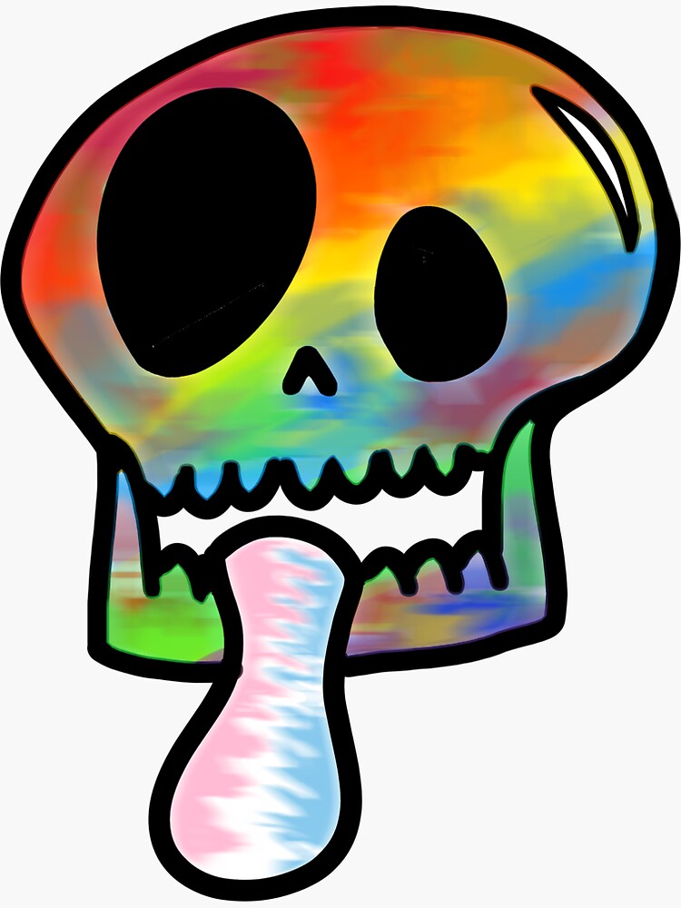 "Queer Trans Skull Watercolor Art" Sticker for Sale by JustAddChaos ...
