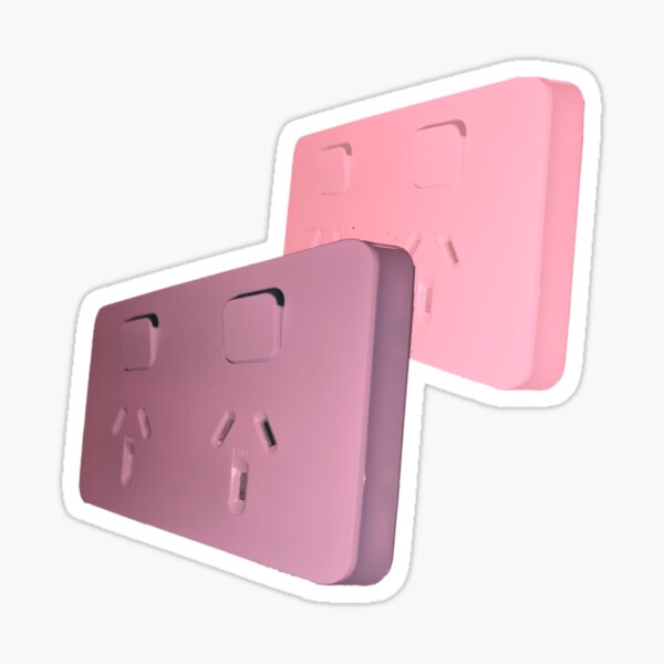 "Pink power shadow " Sticker for Sale by semprint | Redbubble