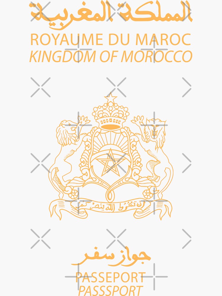 "Moroccan Passport" Sticker for Sale by Store-teto | Redbubble