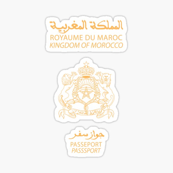 "Moroccan Passport" Sticker for Sale by Store-teto | Redbubble