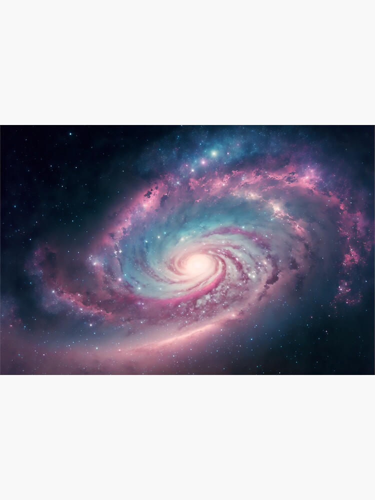 "Pink Purple Swirling Milky Way Galaxy Artwork Sticker" Sticker for ...