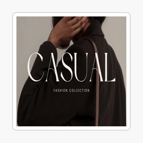 "Causal fashion design" Sticker for Sale by shophomedesign | Redbubble