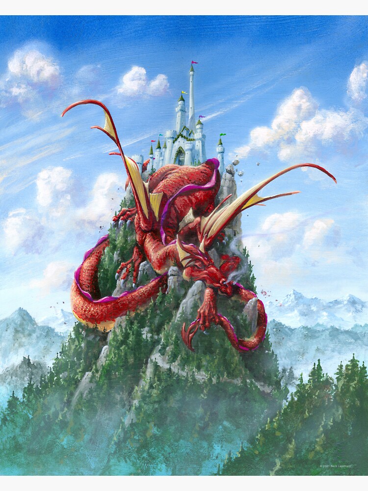 "The Snoozing Dragon" Sticker for Sale by HerbLeonhard | Redbubble