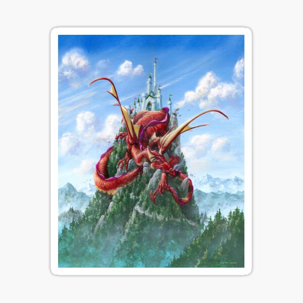 "The Snoozing Dragon" Sticker for Sale by HerbLeonhard | Redbubble