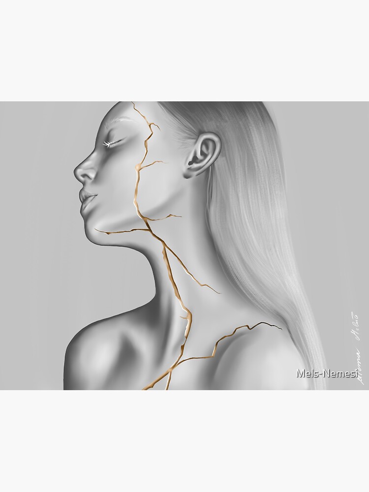 "Kintsugi Japanese Art" Sticker for Sale by Mels-Nemesi | Redbubble