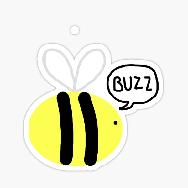"Cute buzzing bee" Sticker for Sale by foresthouses | Redbubble