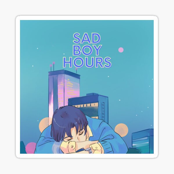 "Sad Boy Hours" Sticker for Sale by Magikz | Redbubble