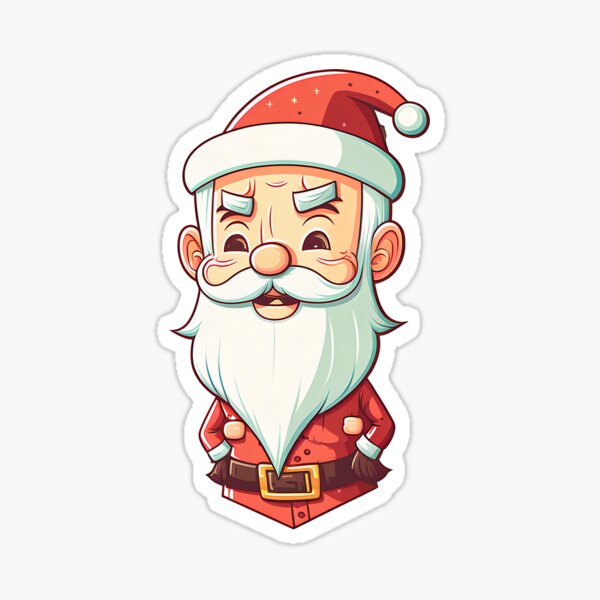 "Cute Santa" Sticker for Sale by QuintessentialH | Redbubble
