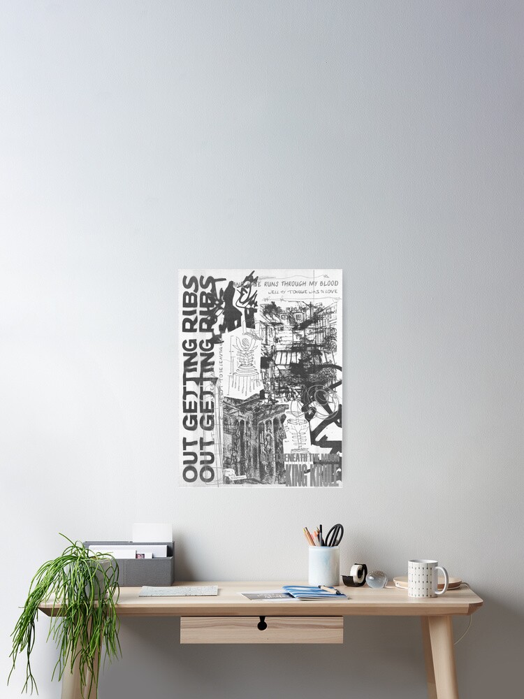 "Getting Ribs Krule Poster - White and Black Version" Poster for Sale ...